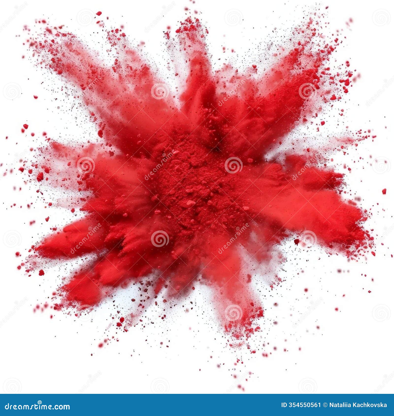 Red Powder Explosion on White Background Stock Illustration ...