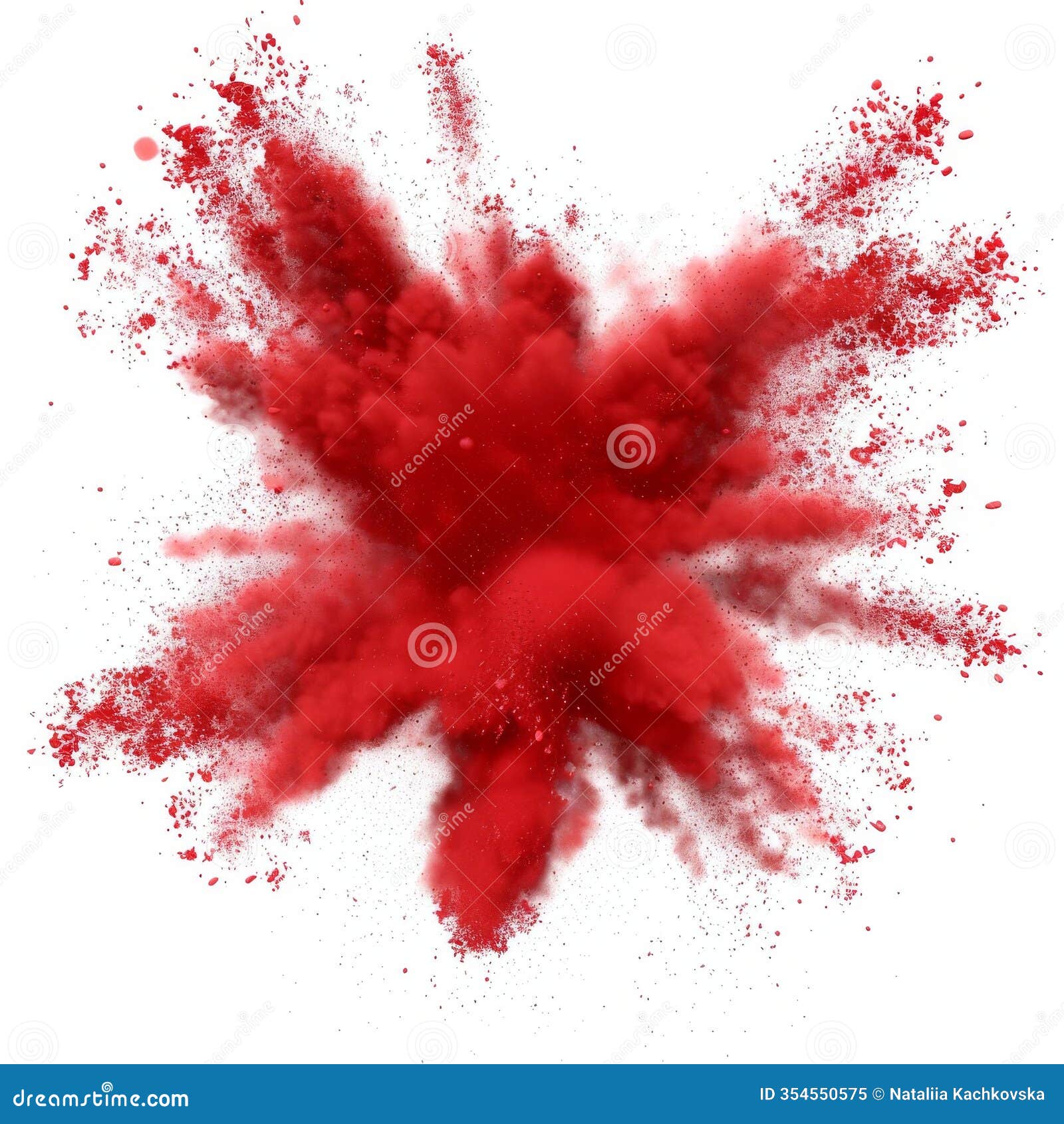 Red Powder Explosion on White Background Stock Illustration ...