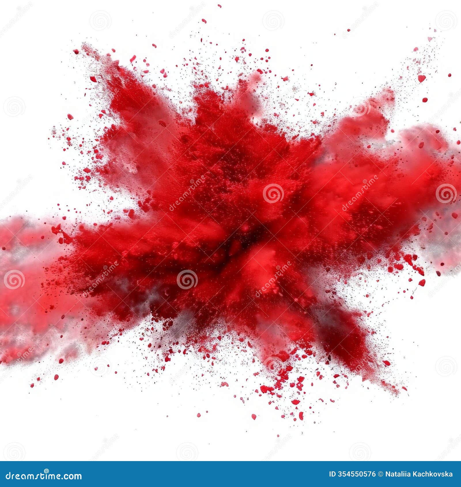 Red Powder Explosion on White Background Stock Illustration ...