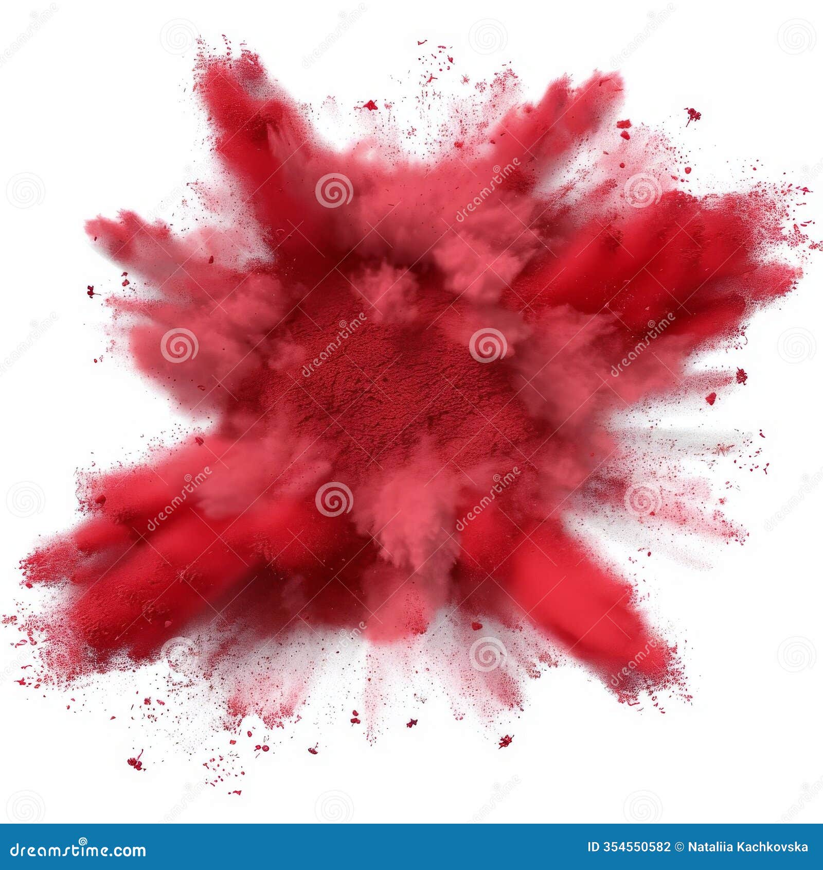 Red Powder Explosion on White Background Stock Illustration ...