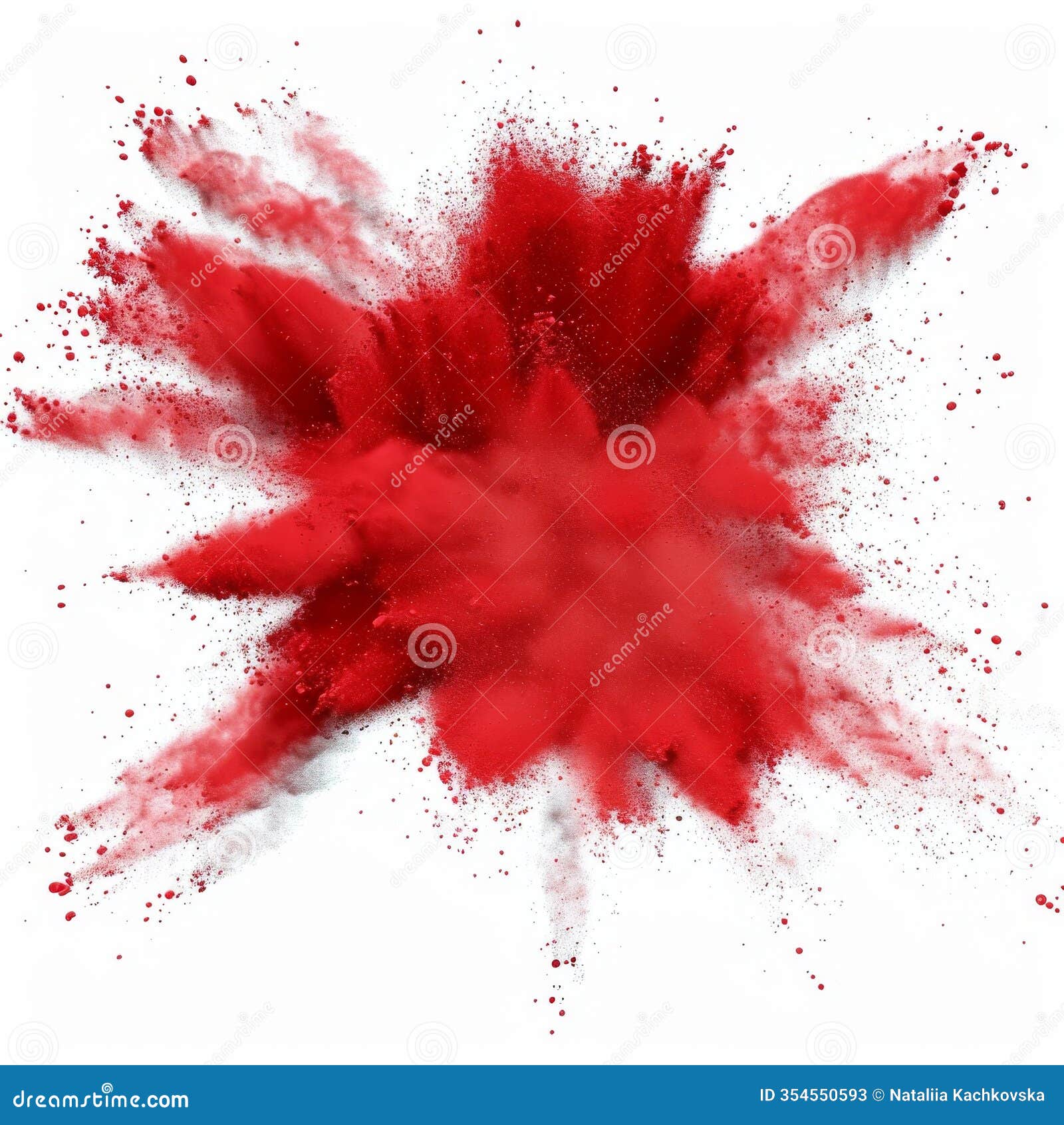 Red Powder Explosion on White Background Stock Illustration ...