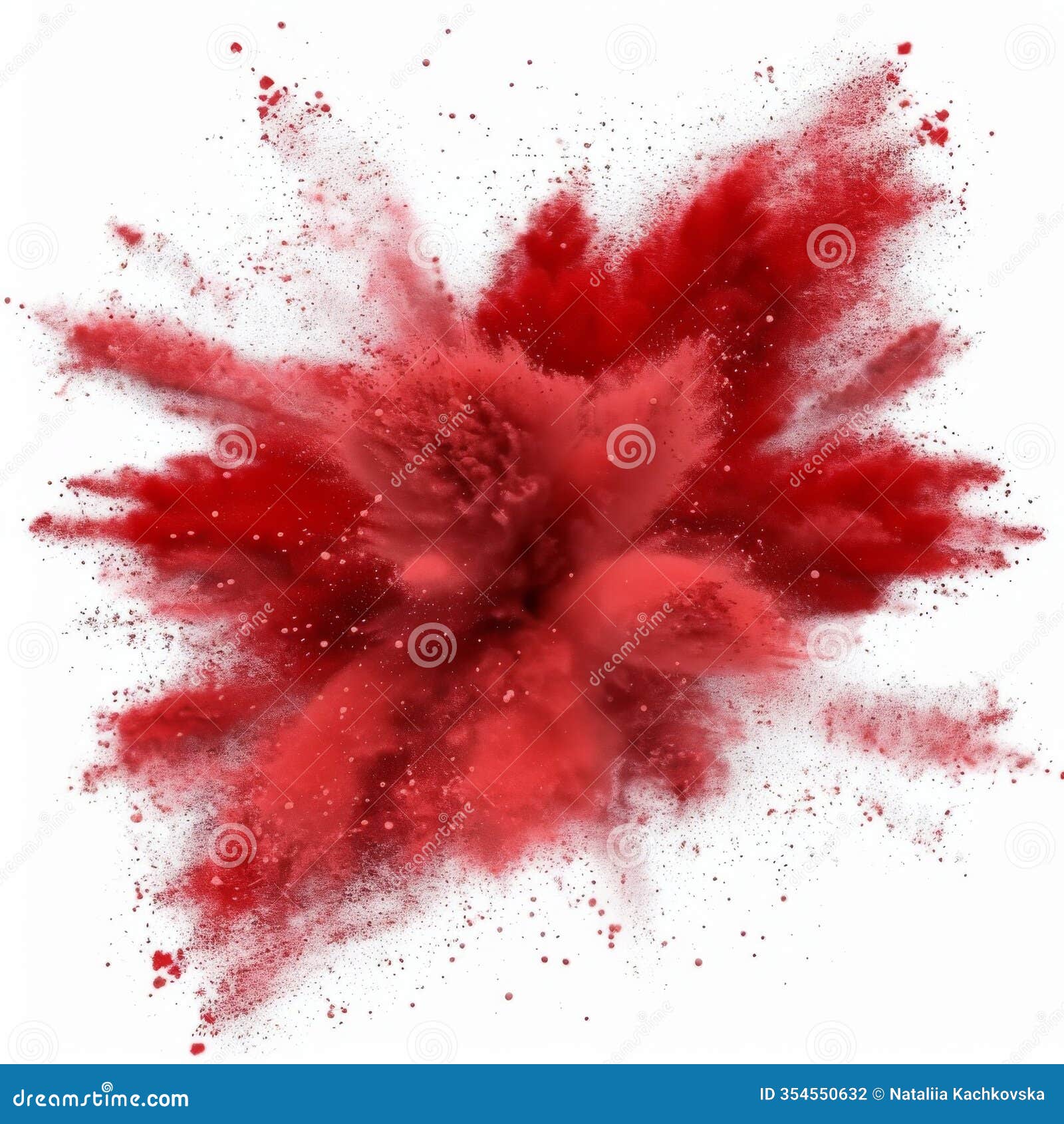 Red Powder Explosion on White Background Stock Illustration ...