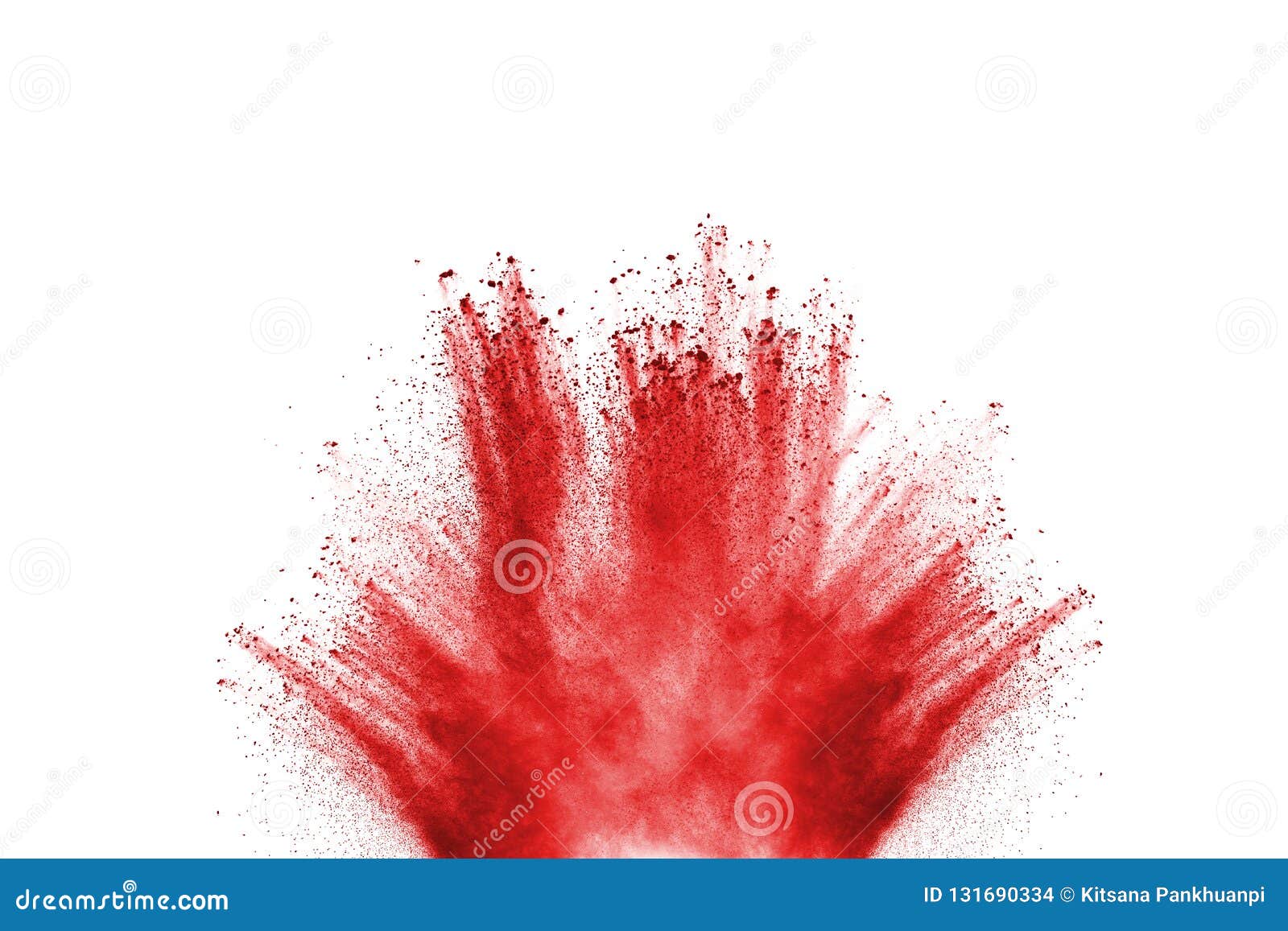 Red Powder Explosion on White Background. Stock Photo - Image of blast ...