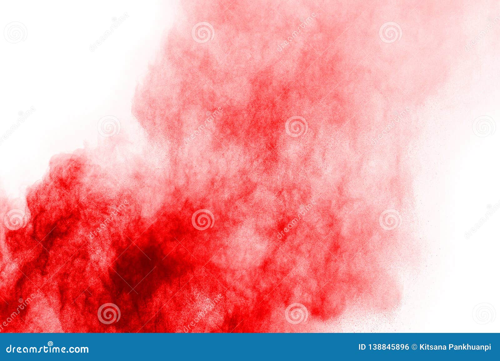 Red Powder Explosion on White Background. Stock Photo - Image of back ...