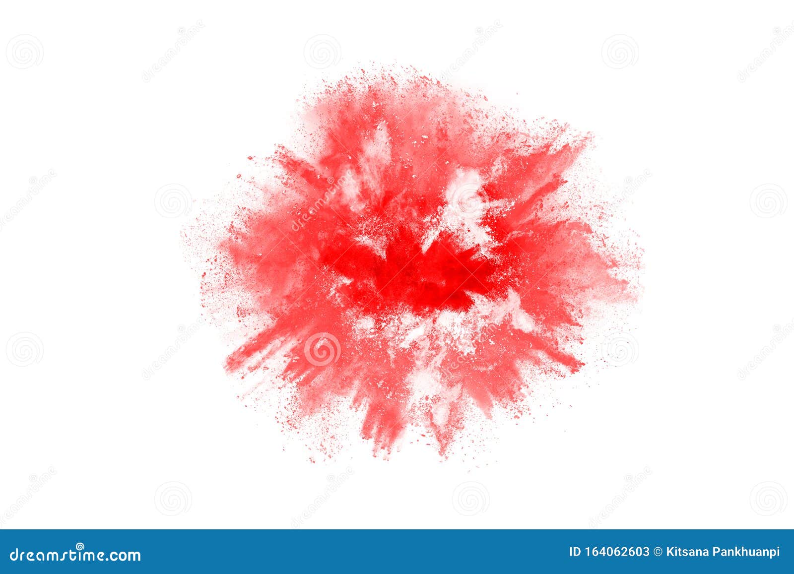 Red Powder Explosion on White Background. Stock Image - Image of dust ...