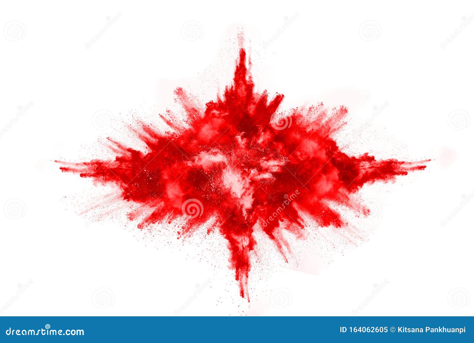 Red Powder Explosion on White Background. Stock Image - Image of brown ...