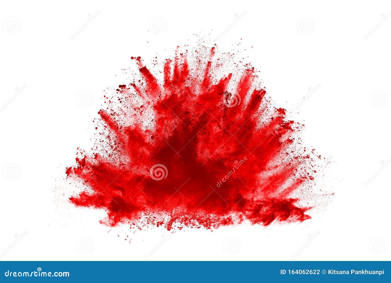 Red Powder Explosion on White Background. Stock Photo - Image of effect ...