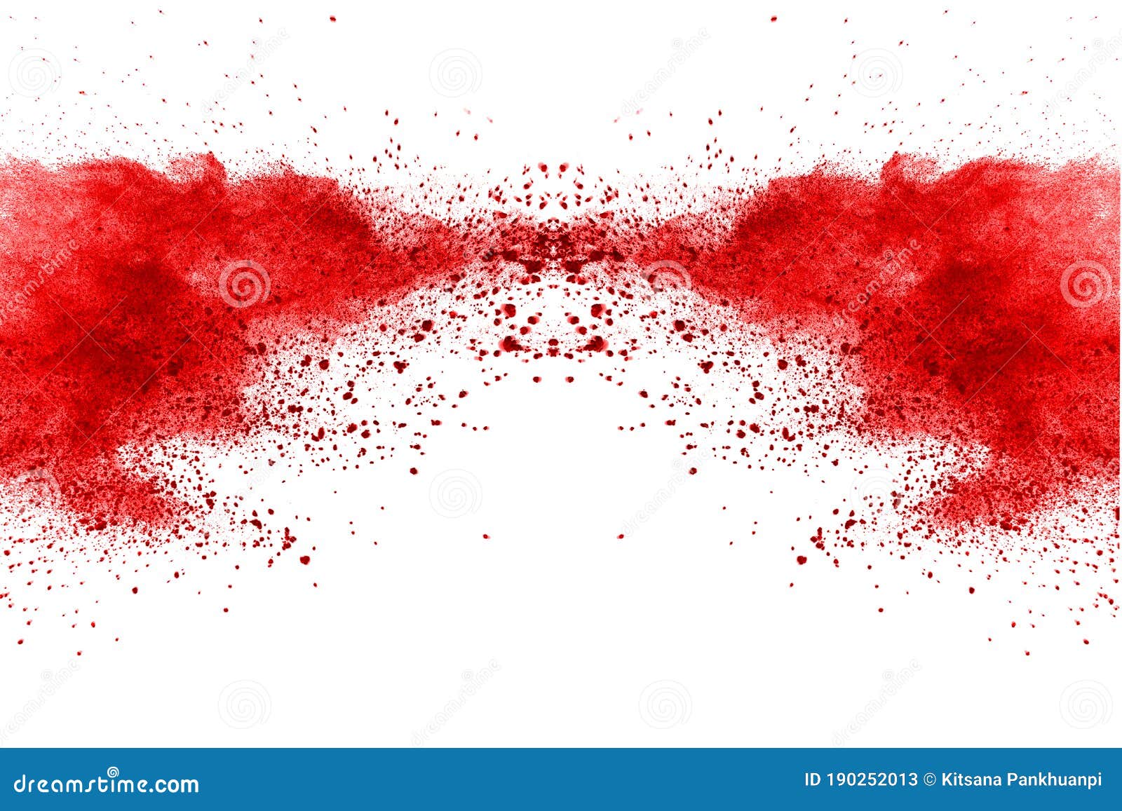 Red Powder Explosion on White Background. Stock Image - Image of ...