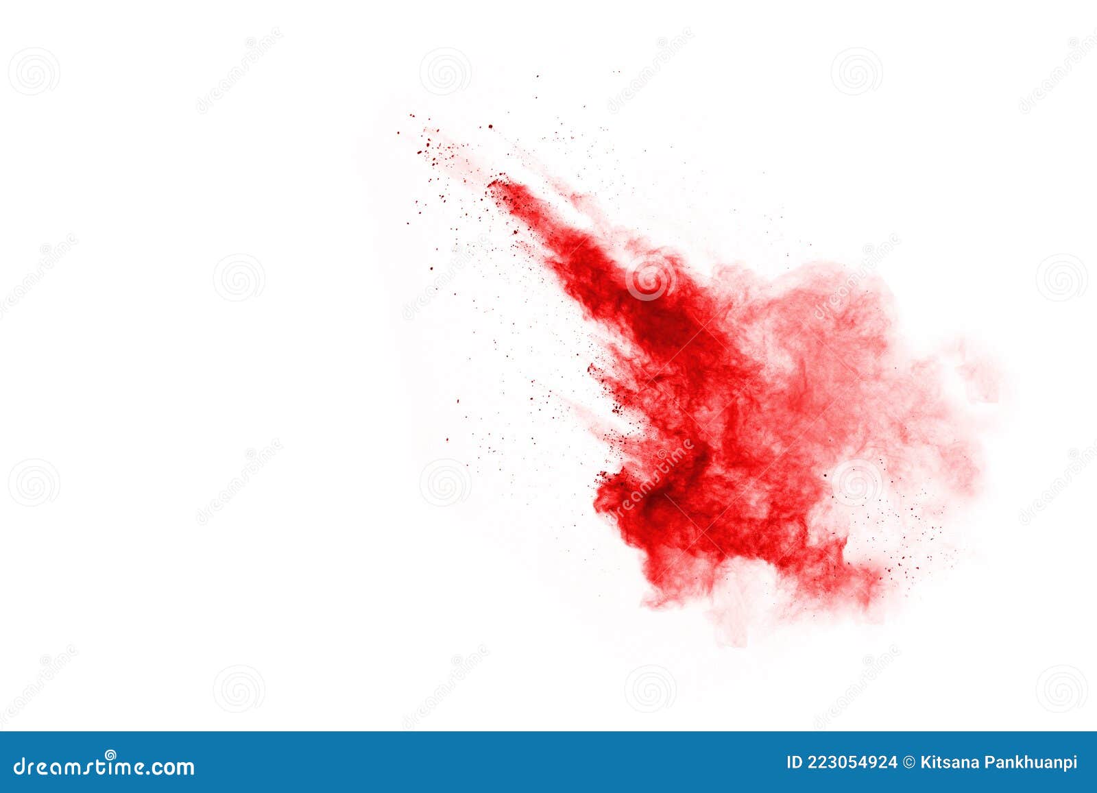 Red Powder Explosion on White Background. Stock Photo - Image of ...