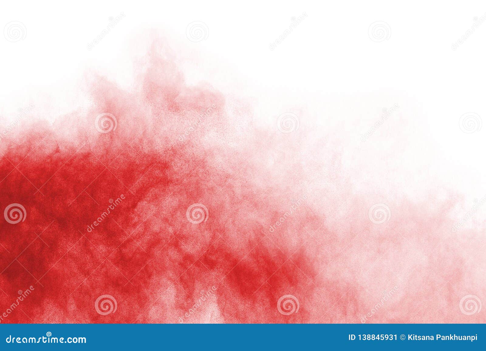 Red Powder Explosion on White Background. Stock Image - Image of ...