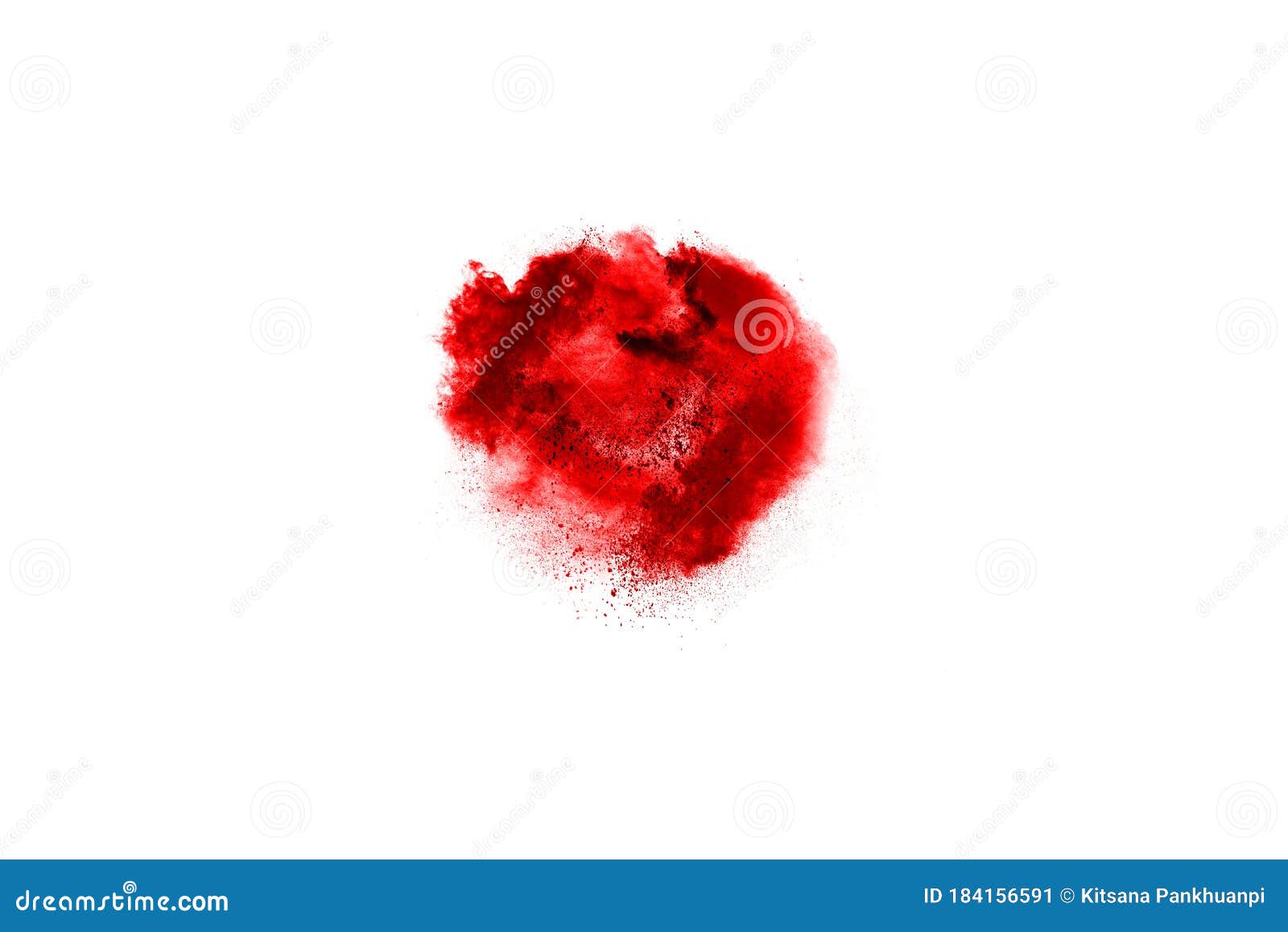 Red Powder Explosion on White Background. Stock Image - Image of bomb ...