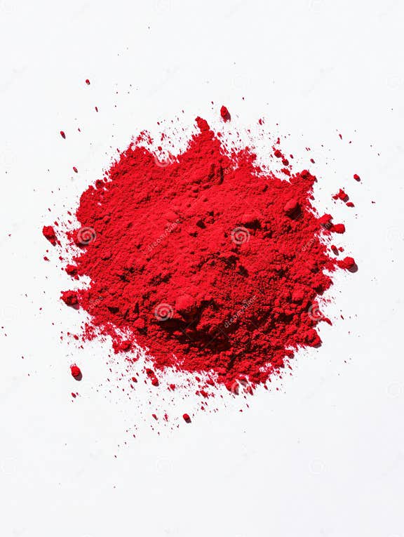 A Red Powder is Spread Out on a White Background Stock Photo - Image of ...