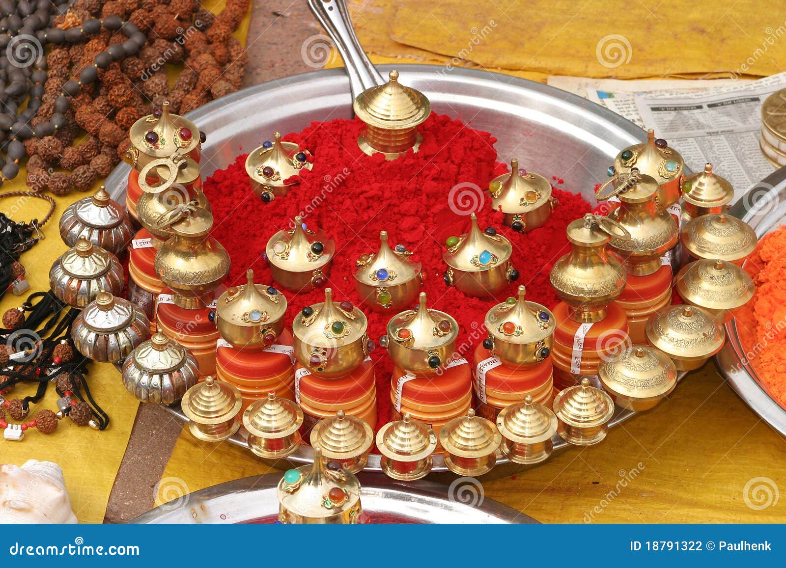 Red powder for tika stock photo. Image of hindu, gemstones - 18791322