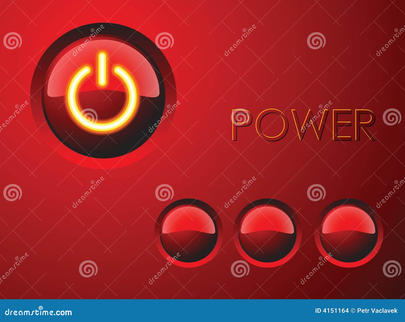Red power button stock illustration. Illustration of online - 4151164