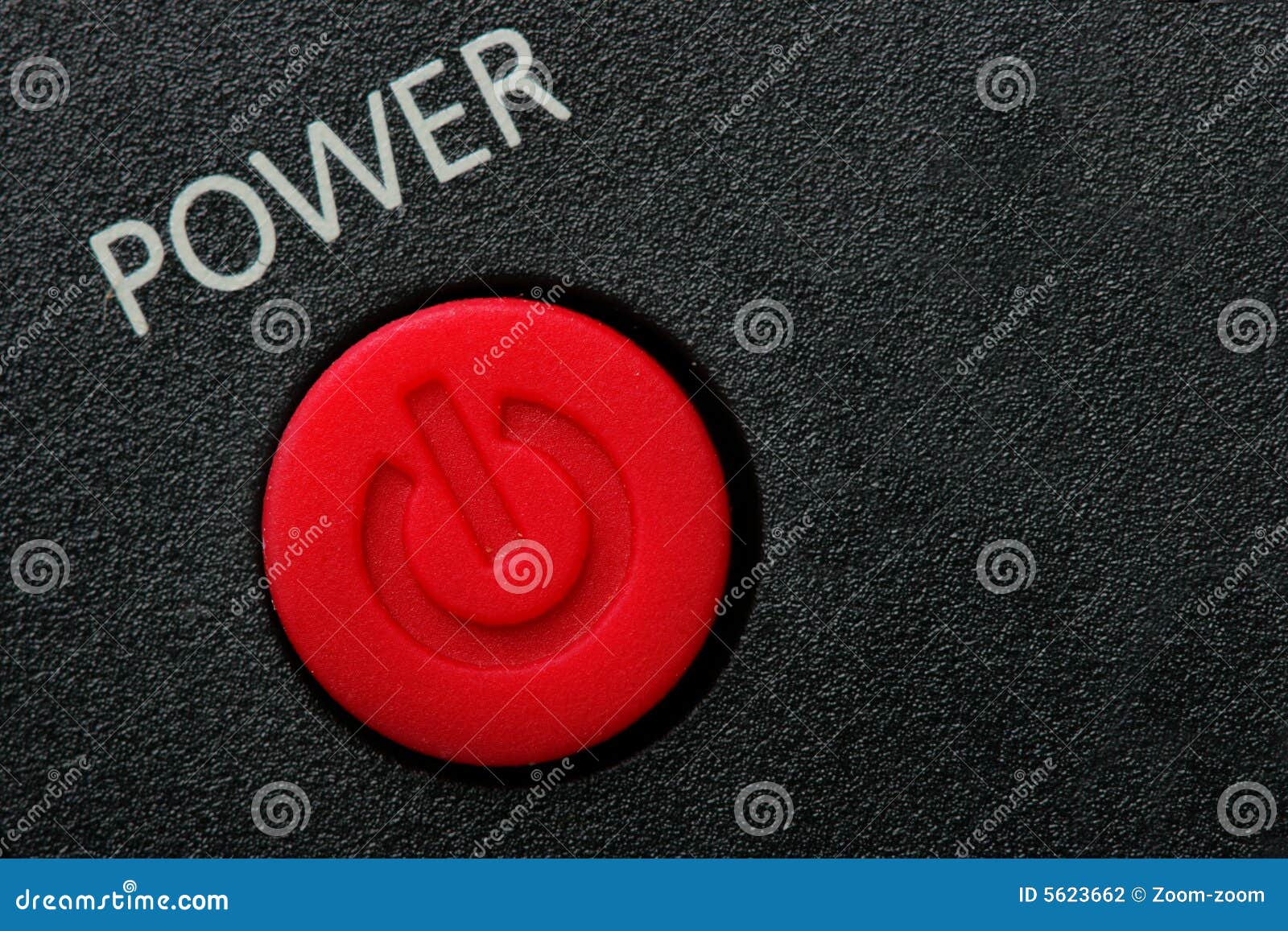 Red power button stock photo. Image of copyspace, push - 5623662