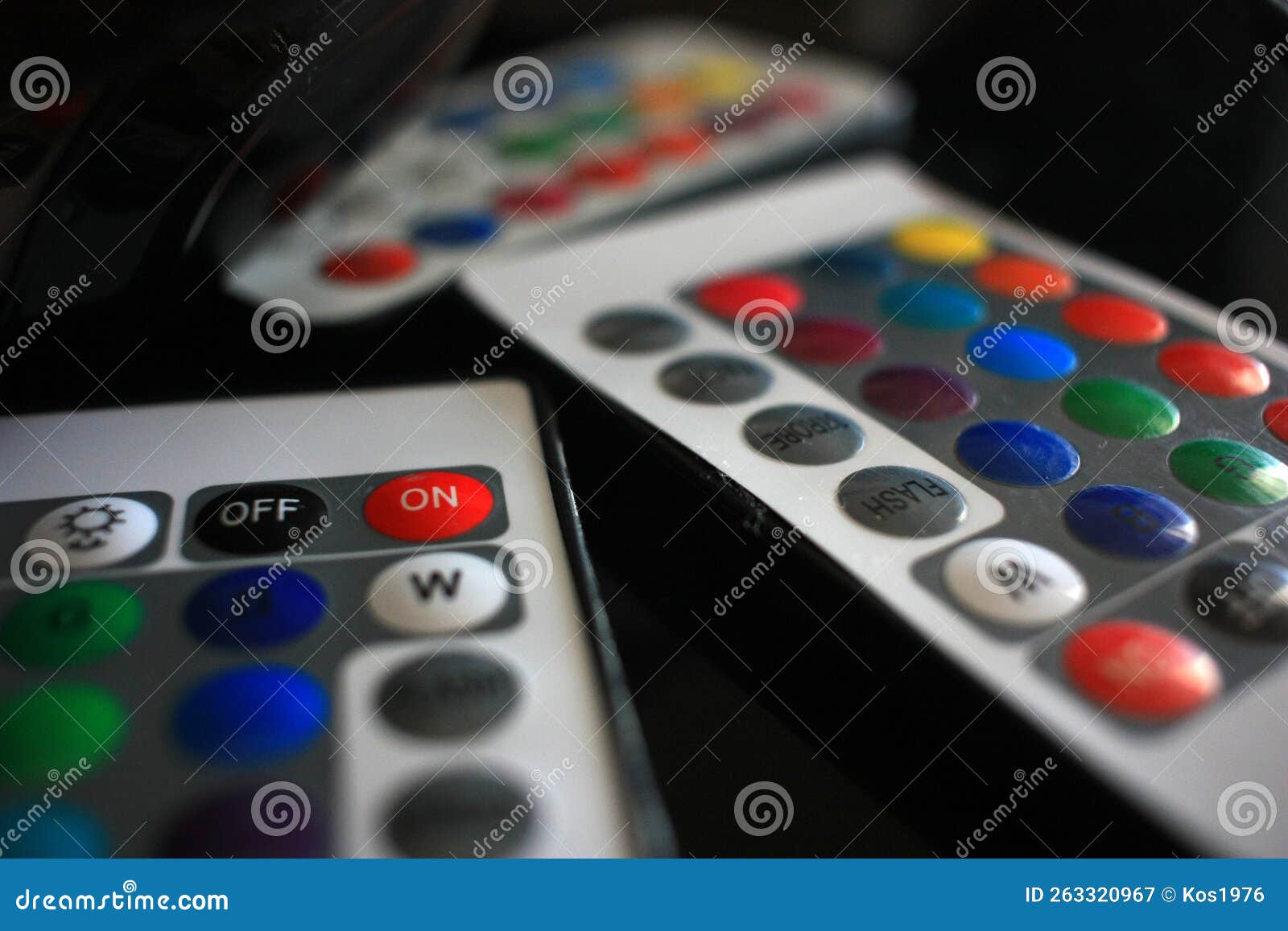 Red Power Button on the Remote Control Stock Image - Image of video ...