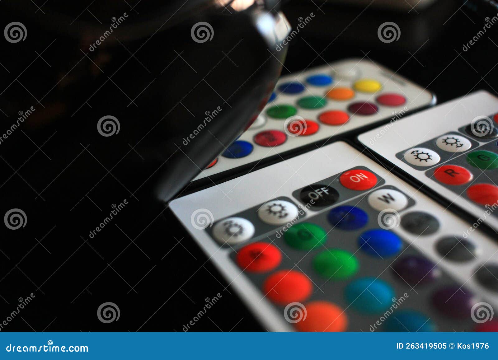 Red Power Button on the Remote Control Stock Image - Image of ...