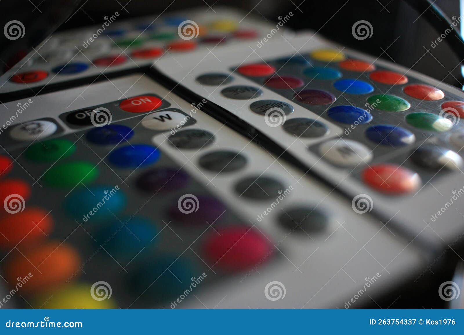 Red Power Button on the Remote Control Stock Image - Image of digital ...