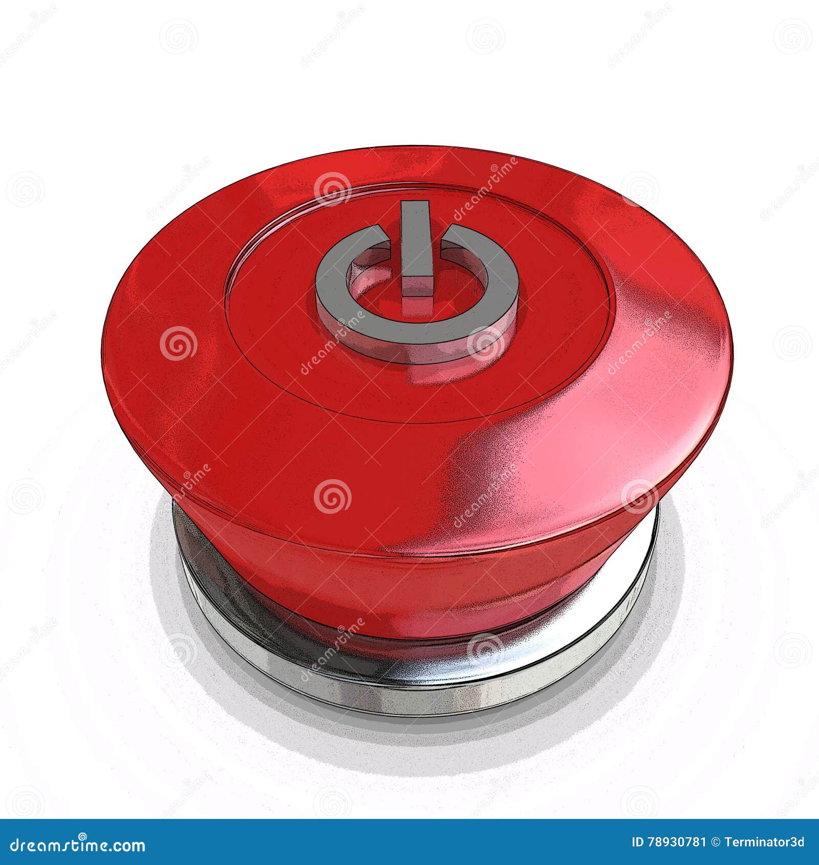 Red power button stock illustration. Illustration of metaphor - 78930781