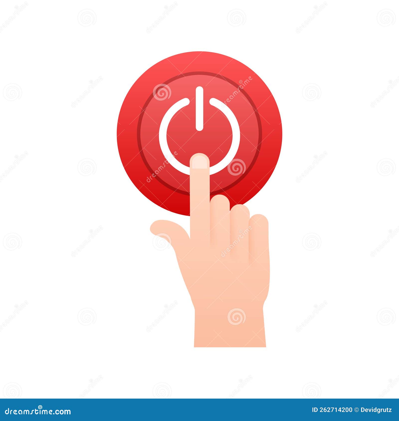 Red Power Button. on Off Icons. Start Power Button. Vector Stock ...