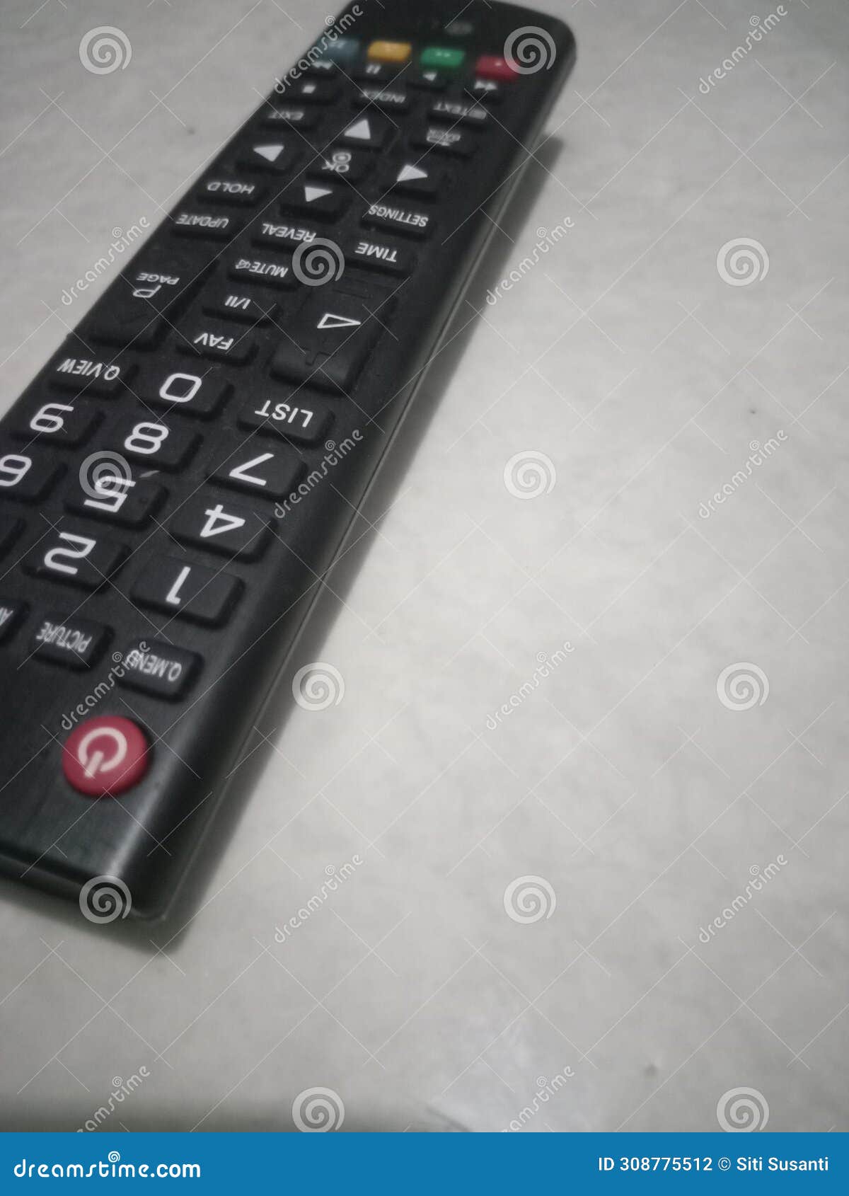 Red Power Button Tv Remote Control Stock Photo - Image of button ...