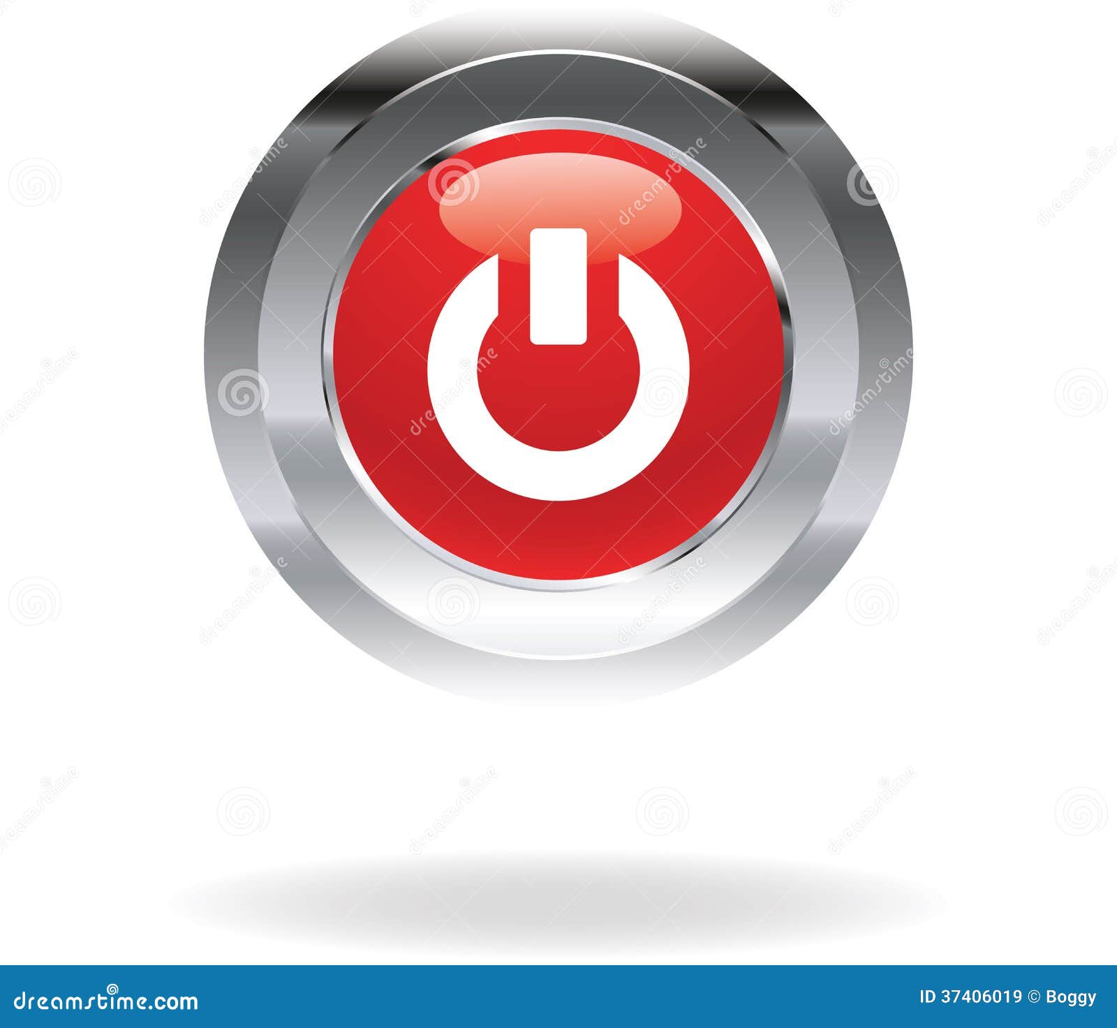 Red power icon stock illustration. Illustration of shiny - 37406019