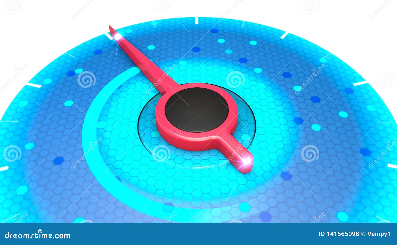Red Power Indicator on Blue Pressure Gauge, Speed Performance from ...