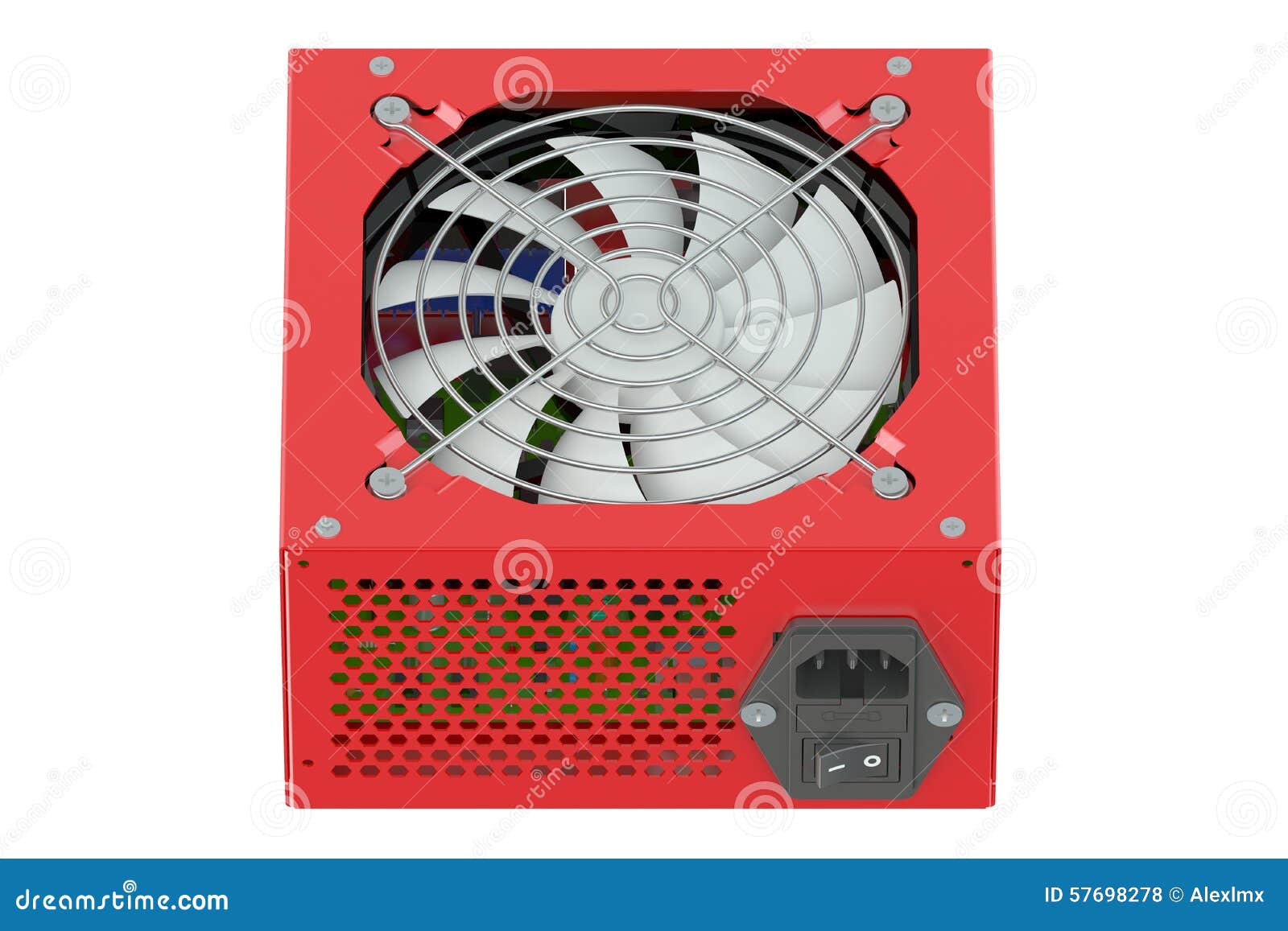Red Power Supply Unit stock illustration. Illustration of hardware ...