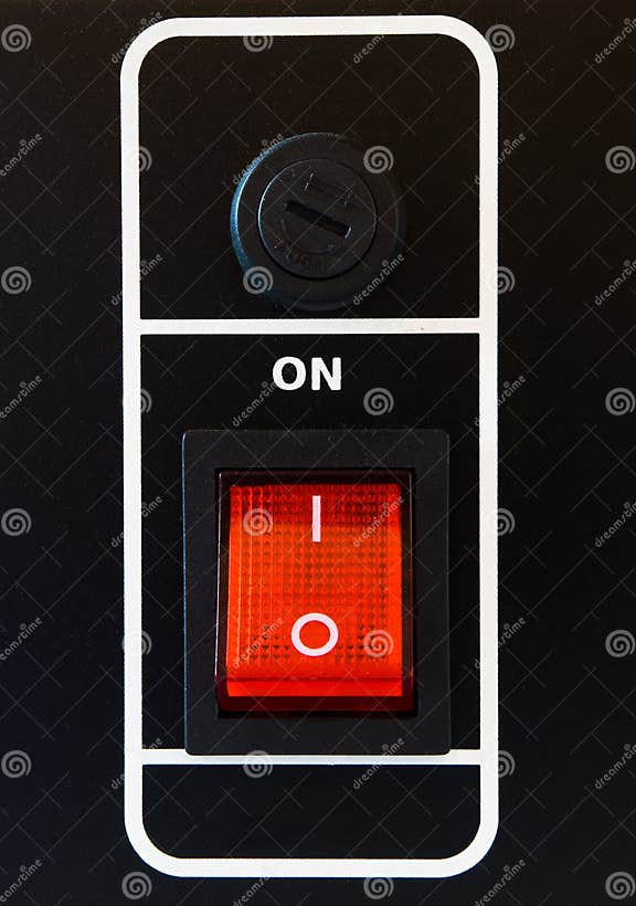 Red power switch stock image. Image of voltage, electric - 11609609