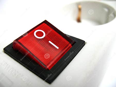 Red power switch stock photo. Image of switch, detail - 2718816