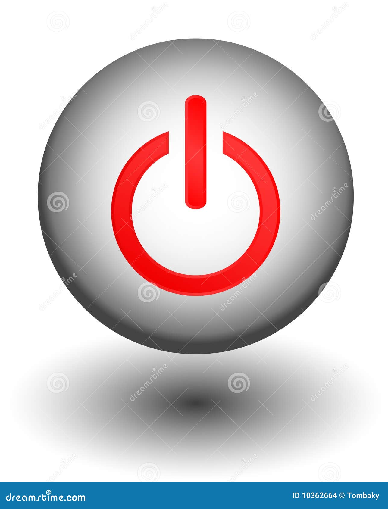 Red power web button stock vector. Illustration of keyboard - 10362664