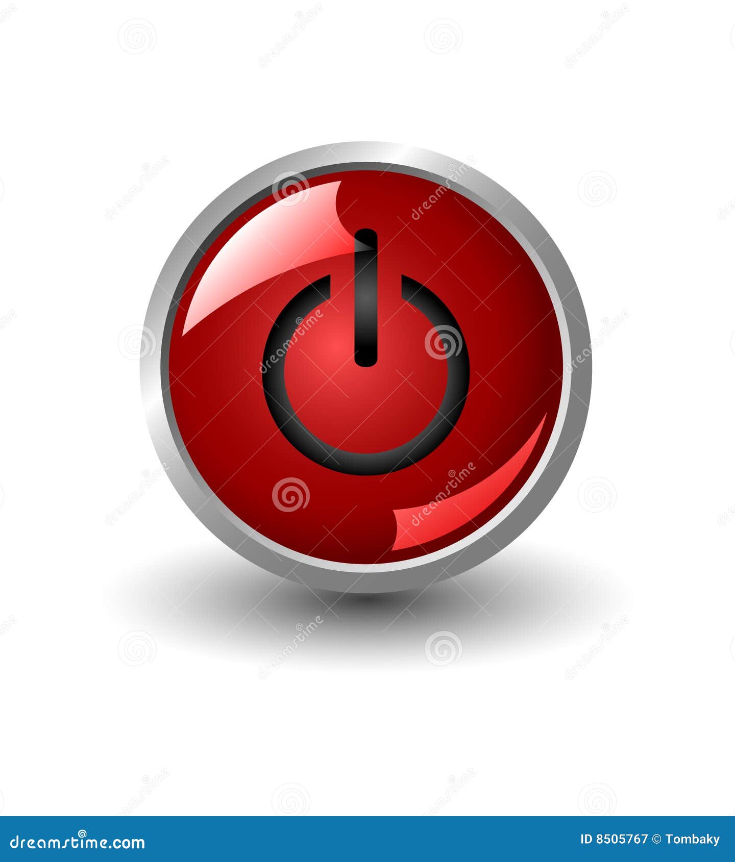Red power web button stock vector. Illustration of powerful - 8505767