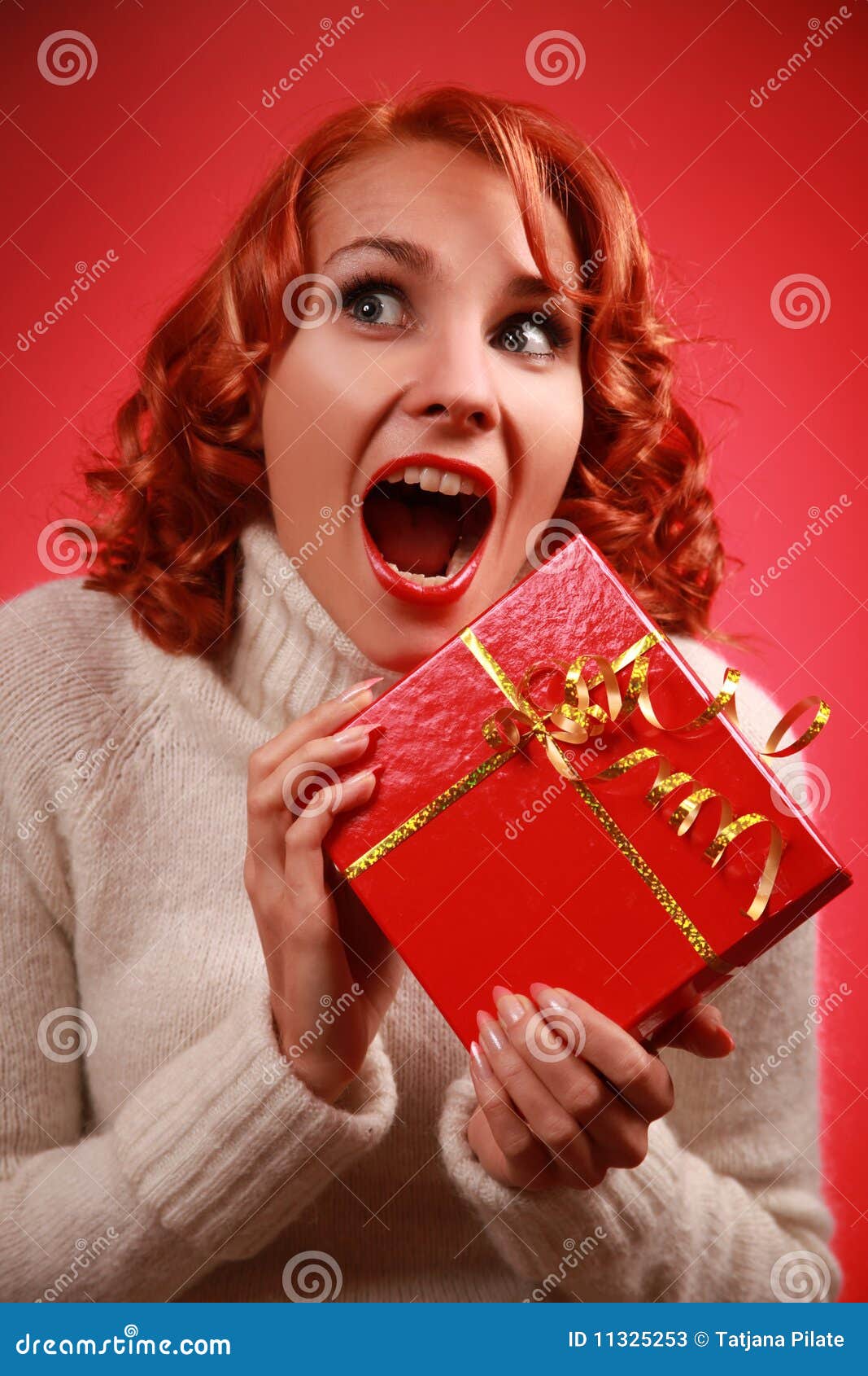 Red present stock image. Image of gift, cute, birthday - 11325253