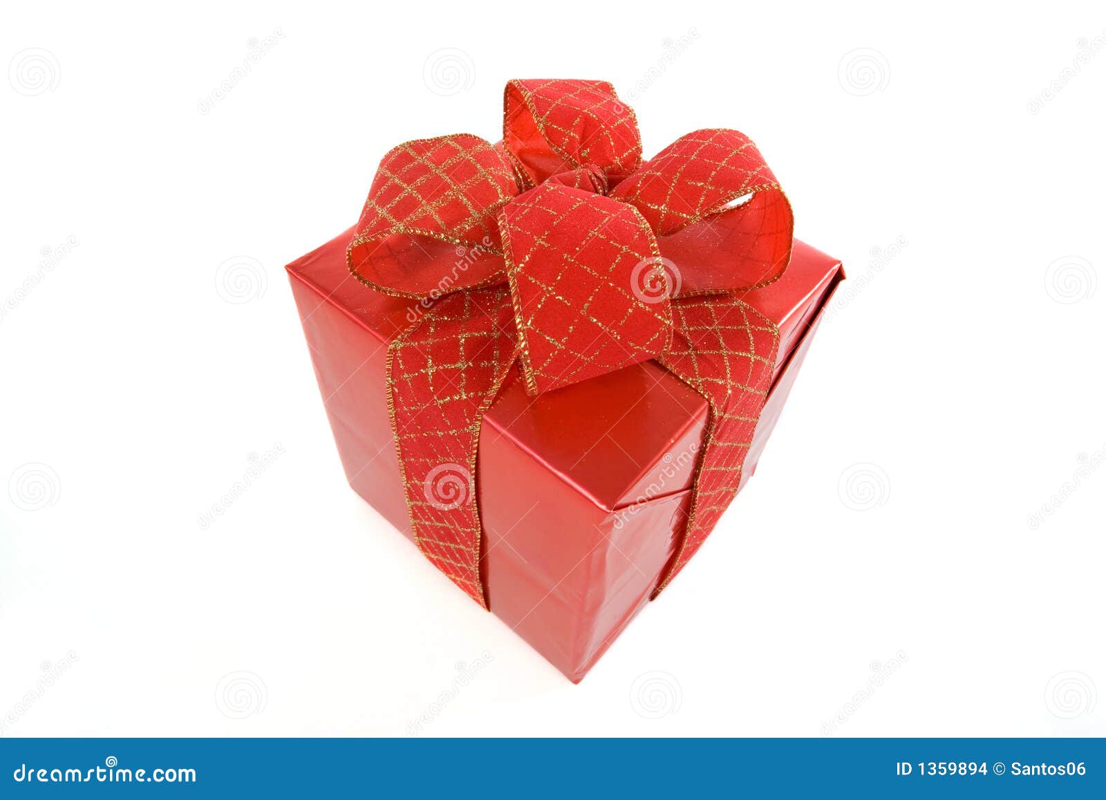 Red present stock photo. Image of white, golden, ribbons - 1359894
