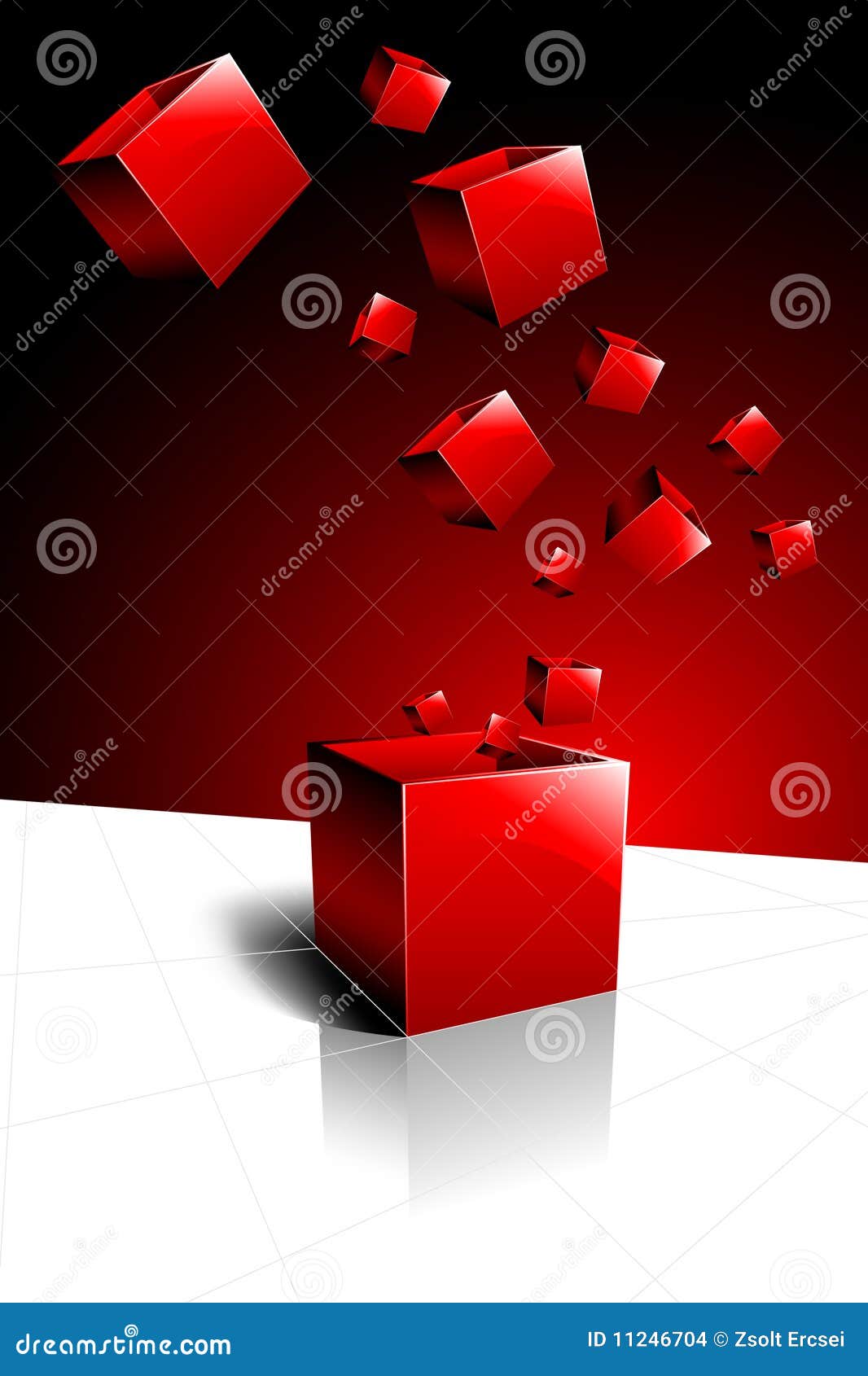 Red Present Box stock vector. Illustration of marketing - 11246704