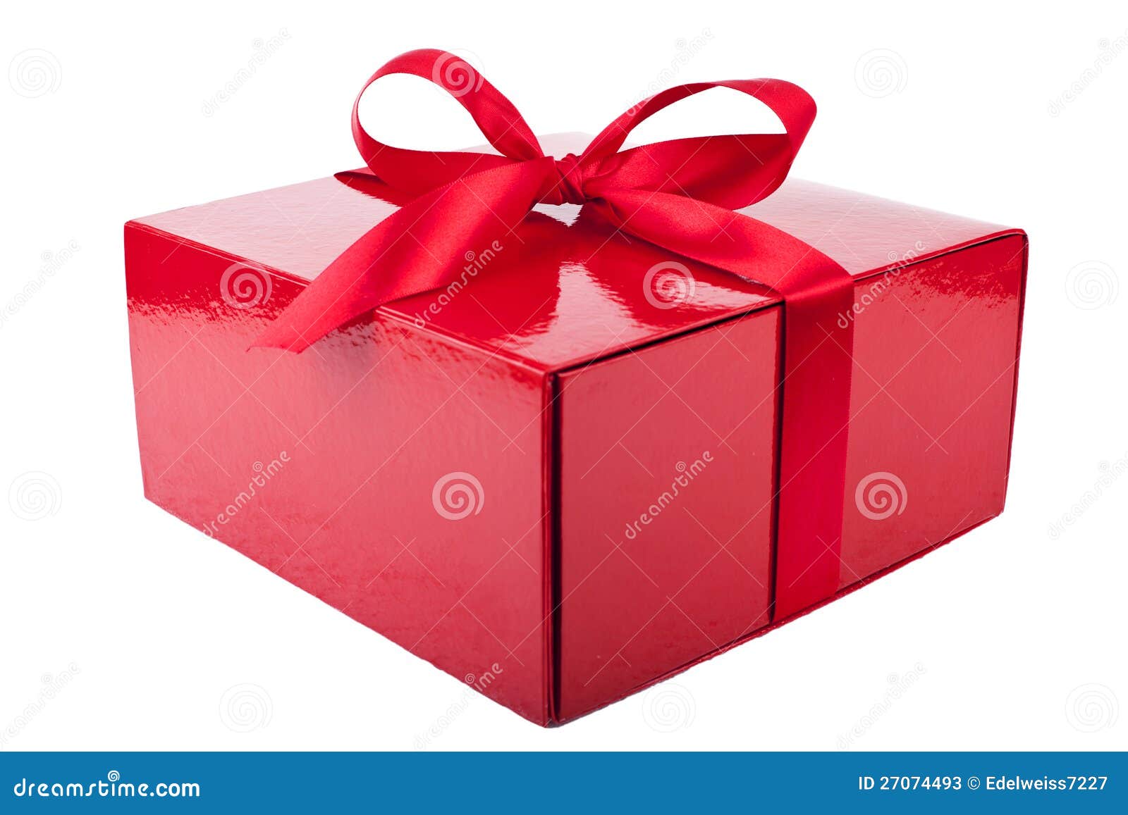 Red present box isolated stock image. Image of shopping - 27074493