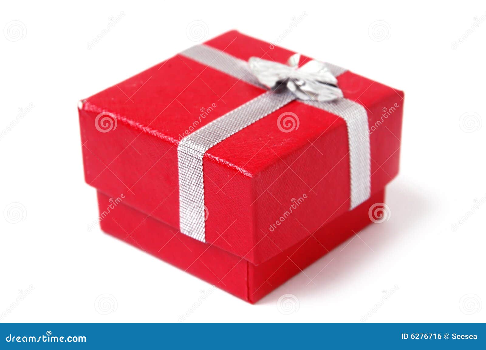 Red present box isolated stock photo. Image of luxury - 6276716