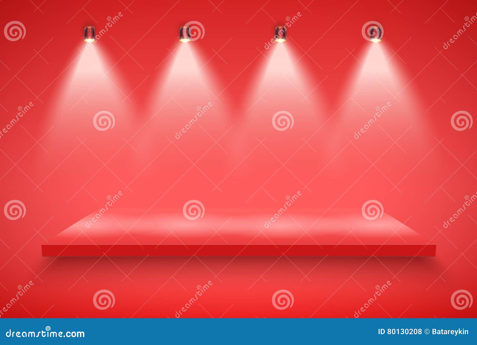 Red Presentation platform stock vector. Illustration of light - 80130208