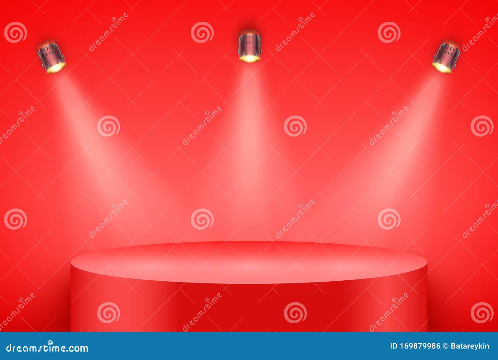 Red Presentation podium stock vector. Illustration of realistic - 169879986
