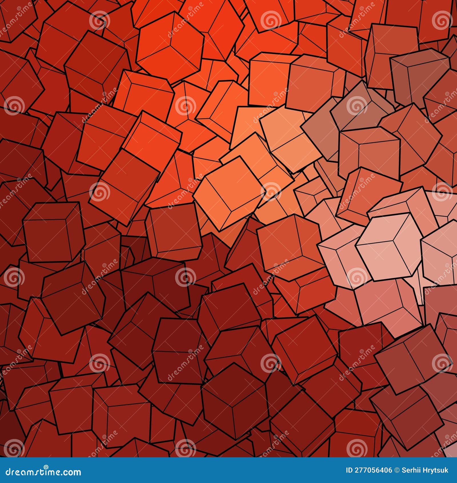 Red Presentation Template. Design Element. Cubes. Eps 10 Stock Vector ...