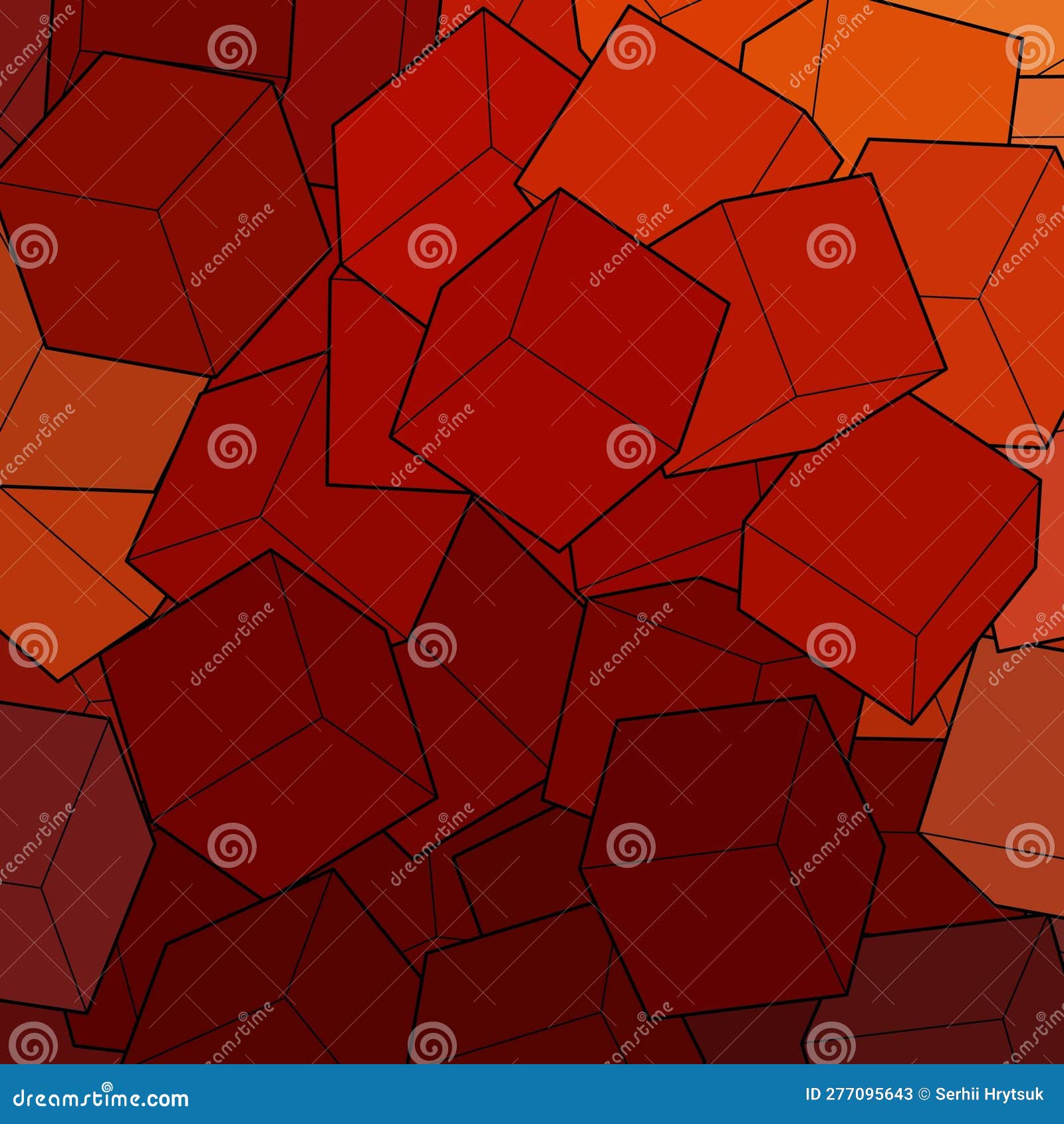 Red Presentation Template. Design Element. Cubes. Eps 10 Stock ...