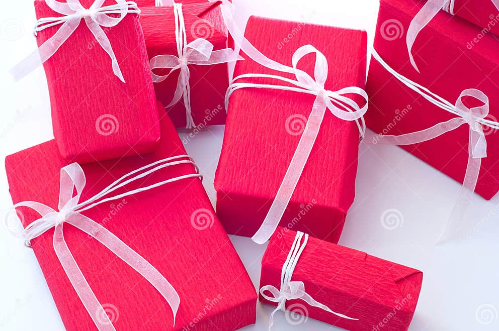 Red presents stock image. Image of gift, lovely, assorted - 22042259