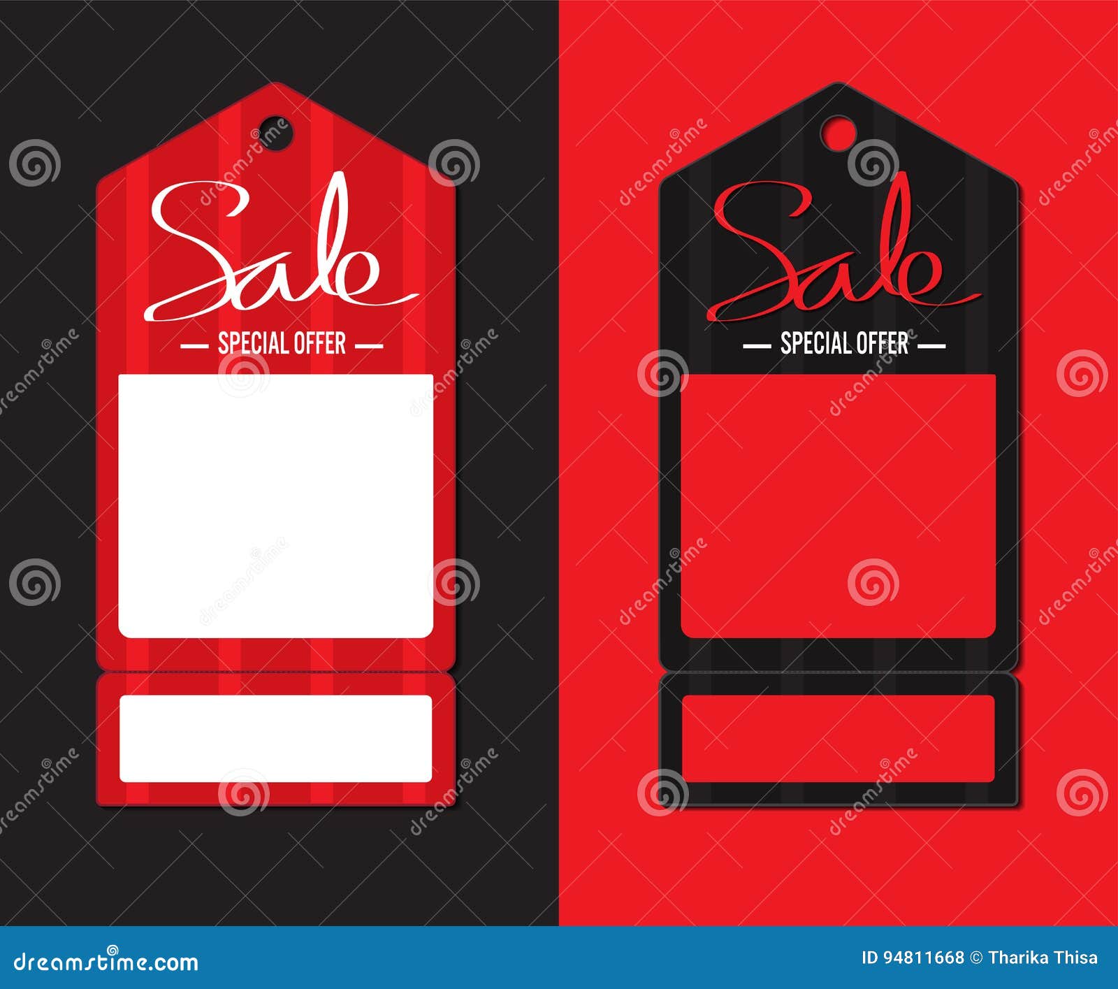 Red price tag stock illustration. Illustration of banner - 94811668