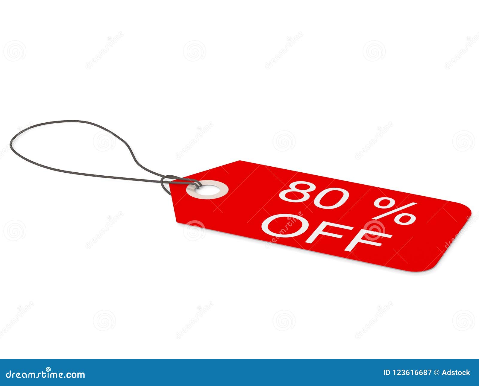 Red Price Tag on White Background Stock Illustration - Illustration of ...