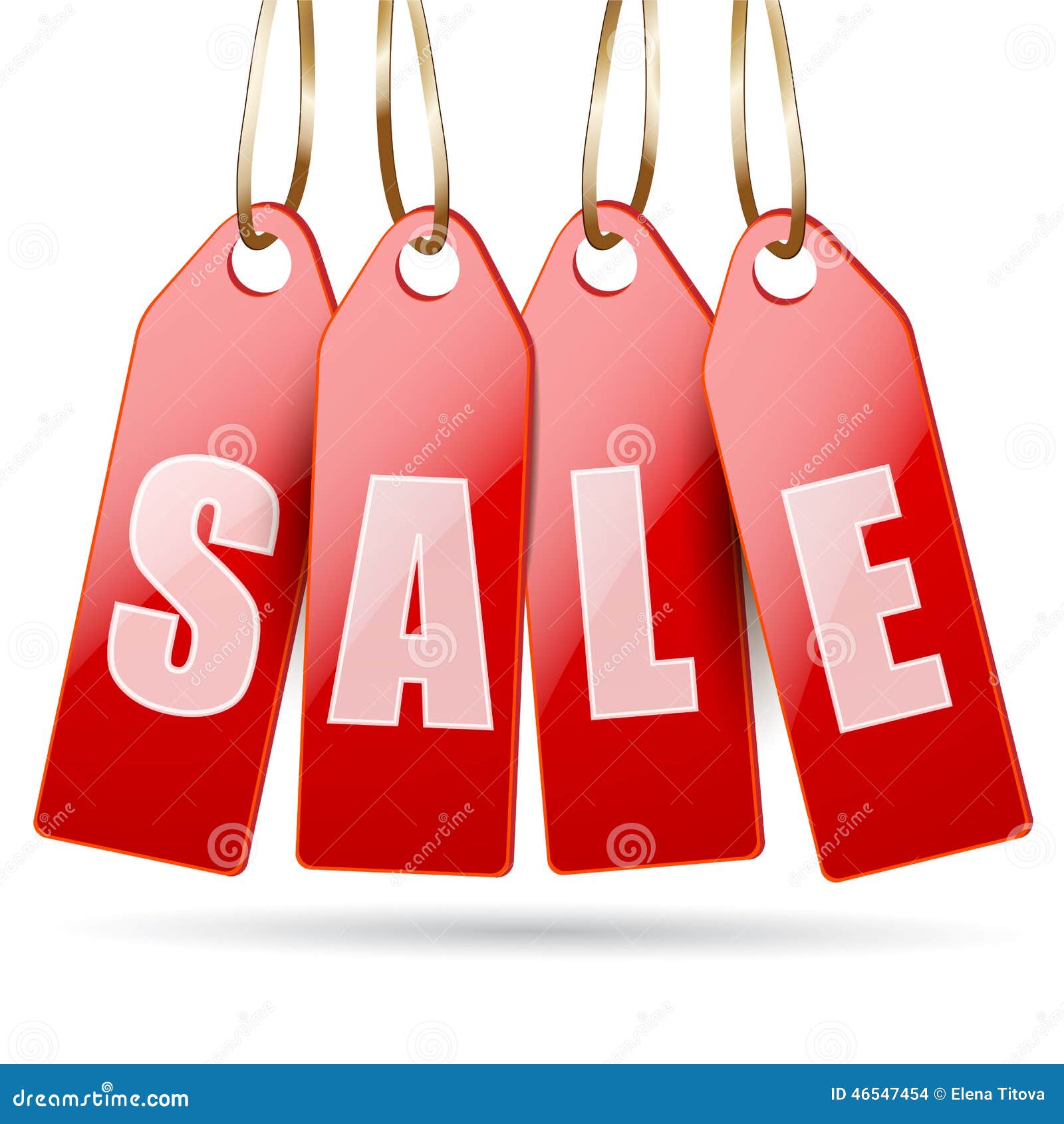 Red price tags stock vector. Illustration of shopping - 46547454