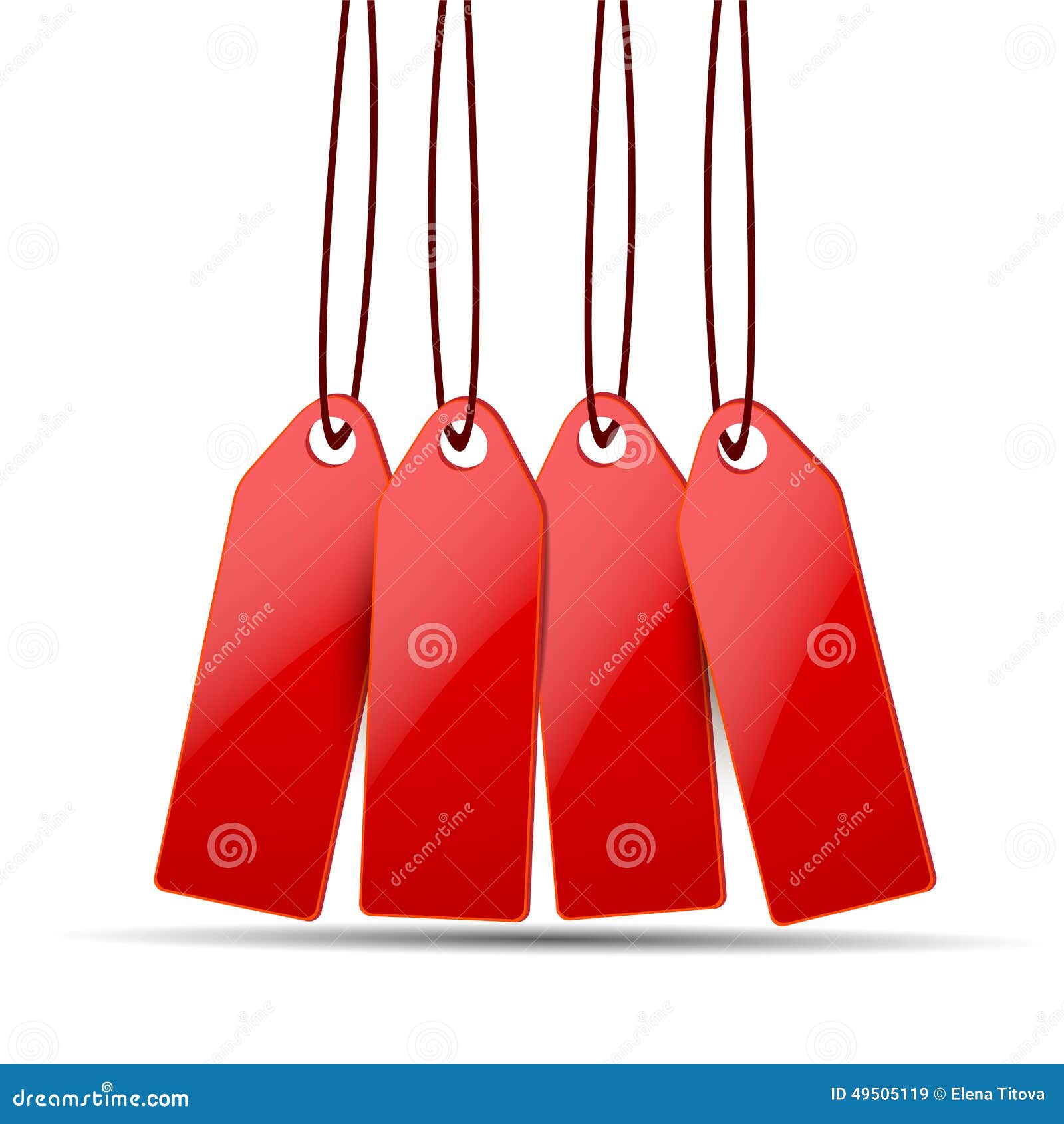 Red price tags on white stock vector. Illustration of marketing - 49505119