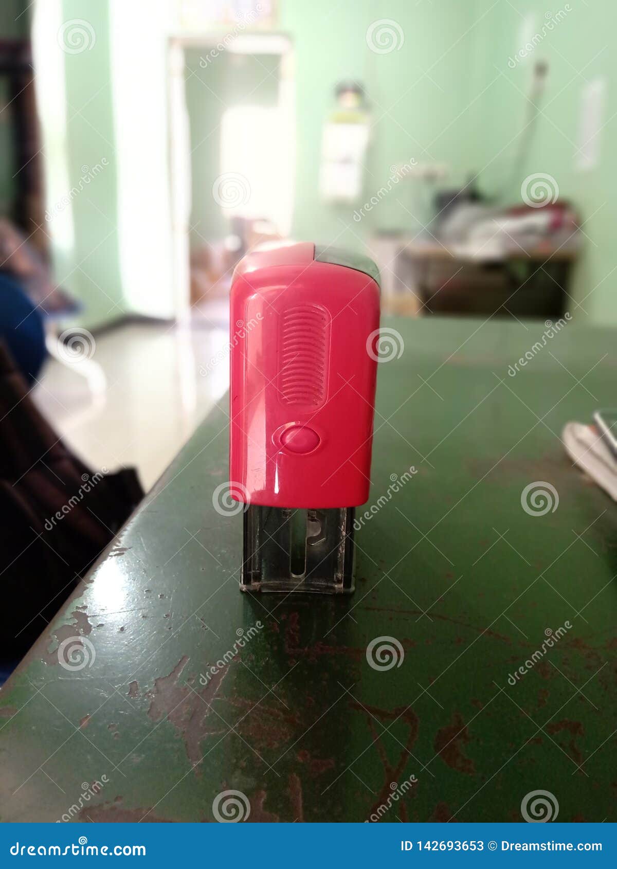 Red print stock image. Image of plastic, print, spring - 142693653
