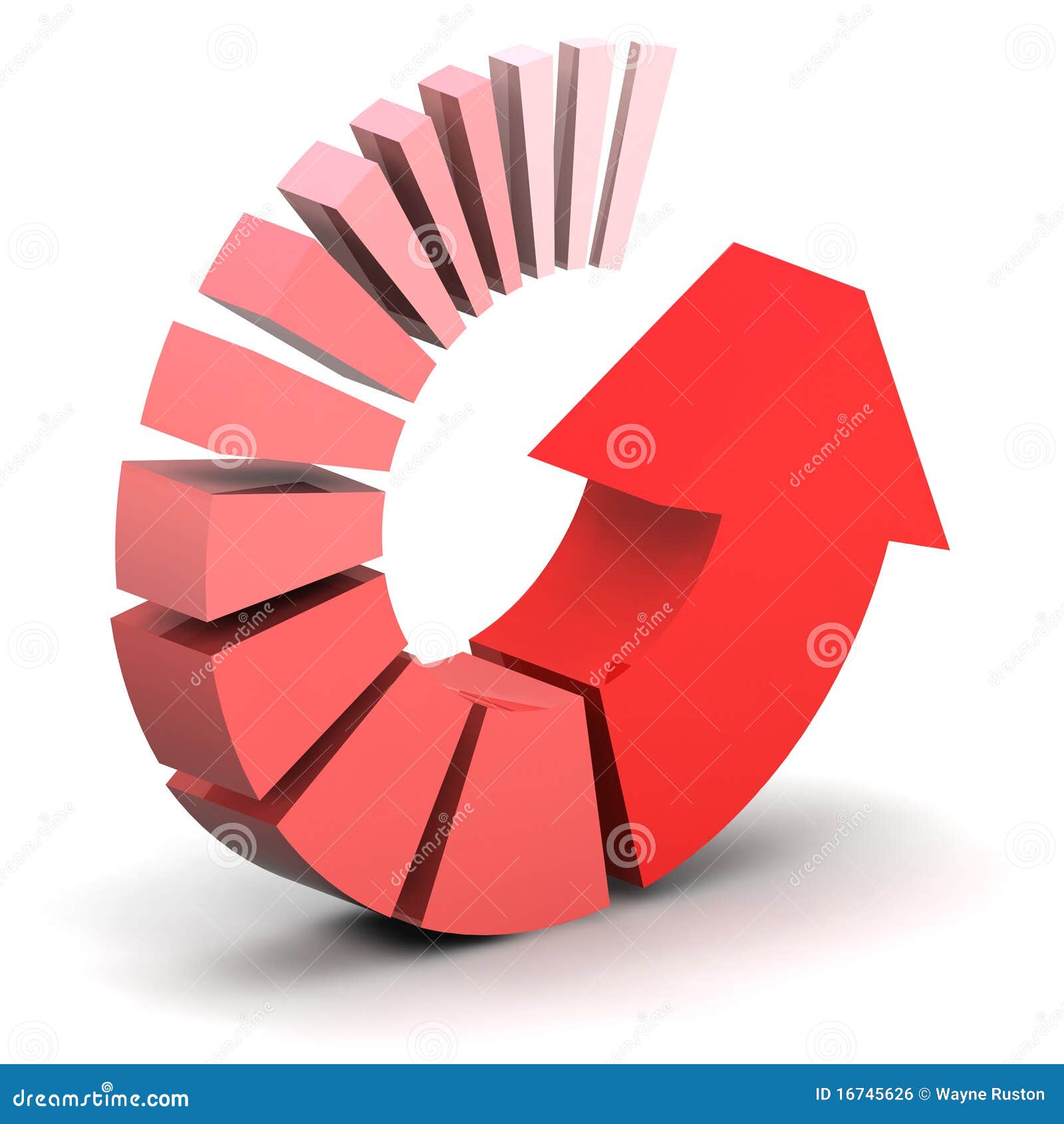Red Process Arrow stock illustration. Illustration of concept - 16745626