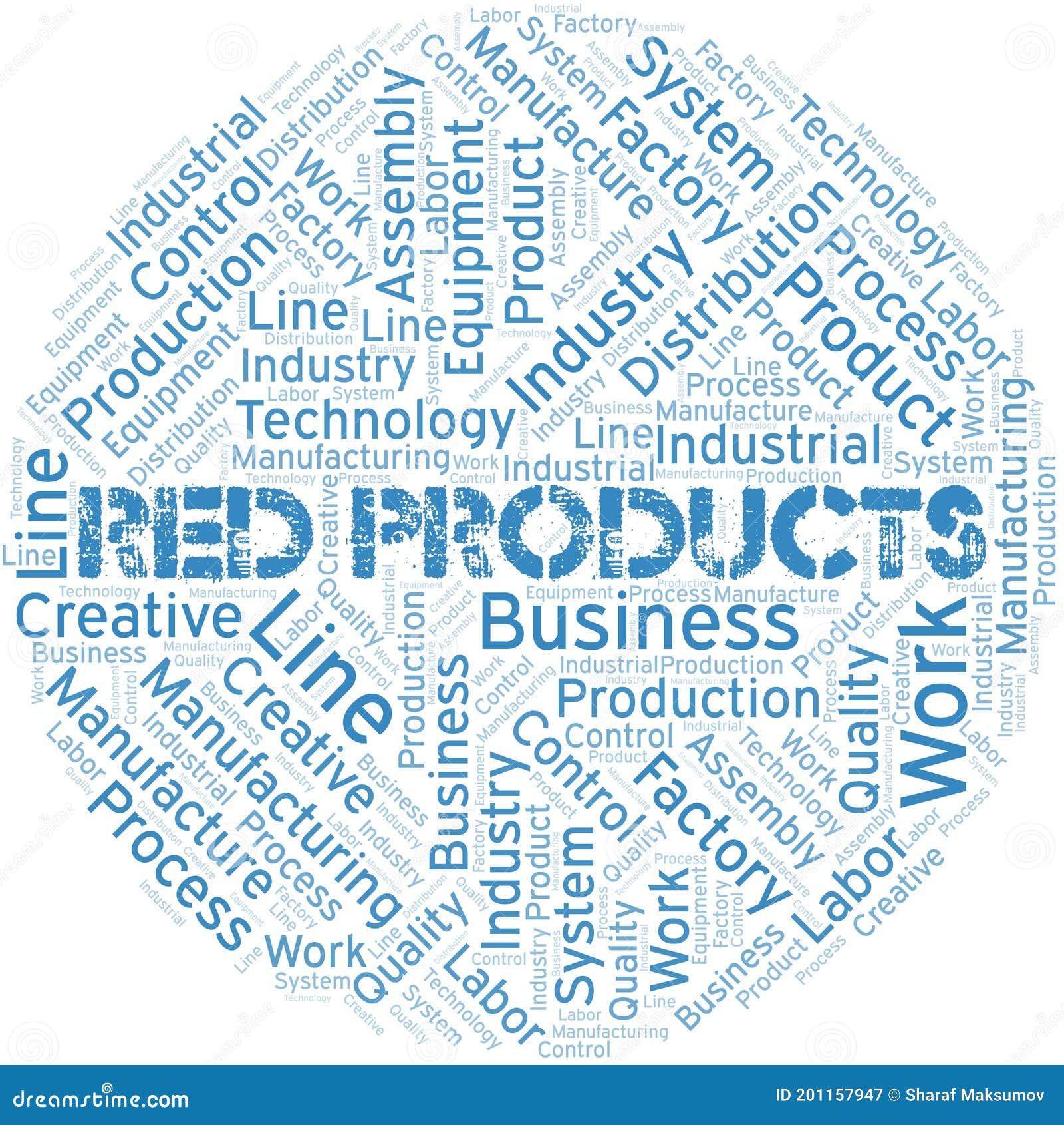 Red Products Word Cloud Create with Text only. Stock Illustration ...