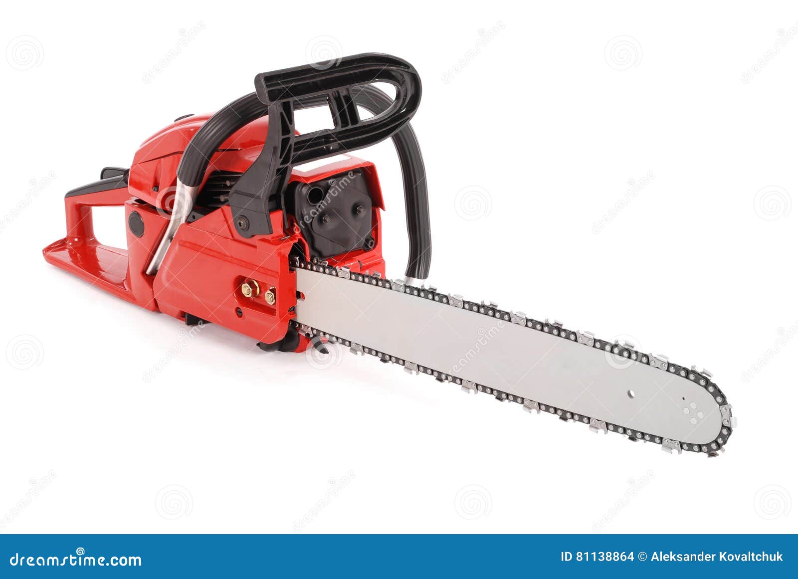 Red professional chainsaw stock photo. Image of tool - 81138864